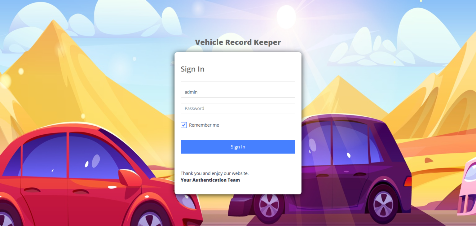 Vehicle Record Keeper in Python Django - Python Django projects ...