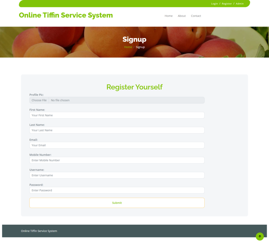 Online Tiffin Service System Project Using Python Django Python 3439