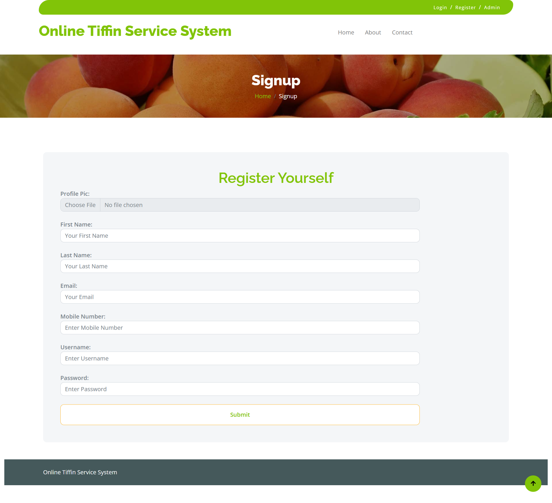 Online Tiffin Service System Project Using Python Django Python