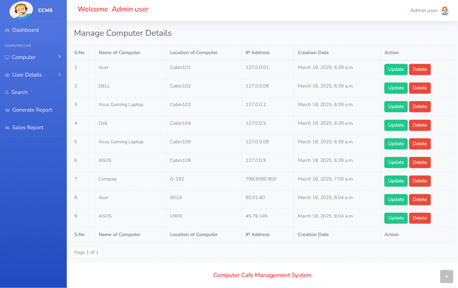 Computer Cafe Management System Project using Python Django - Python Django projects ...
