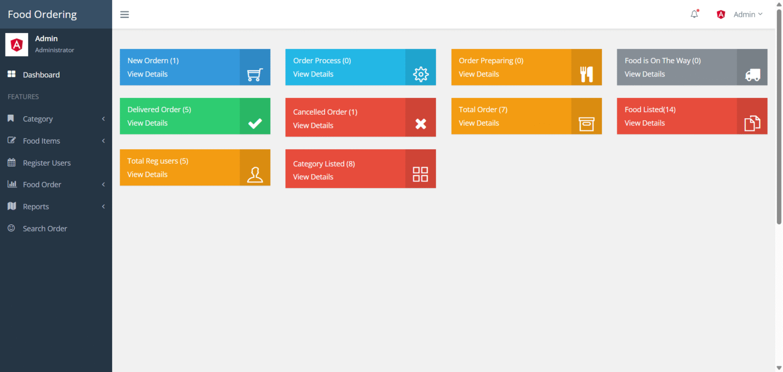 Food ordering System Project using Python Django Report for Final Year Students