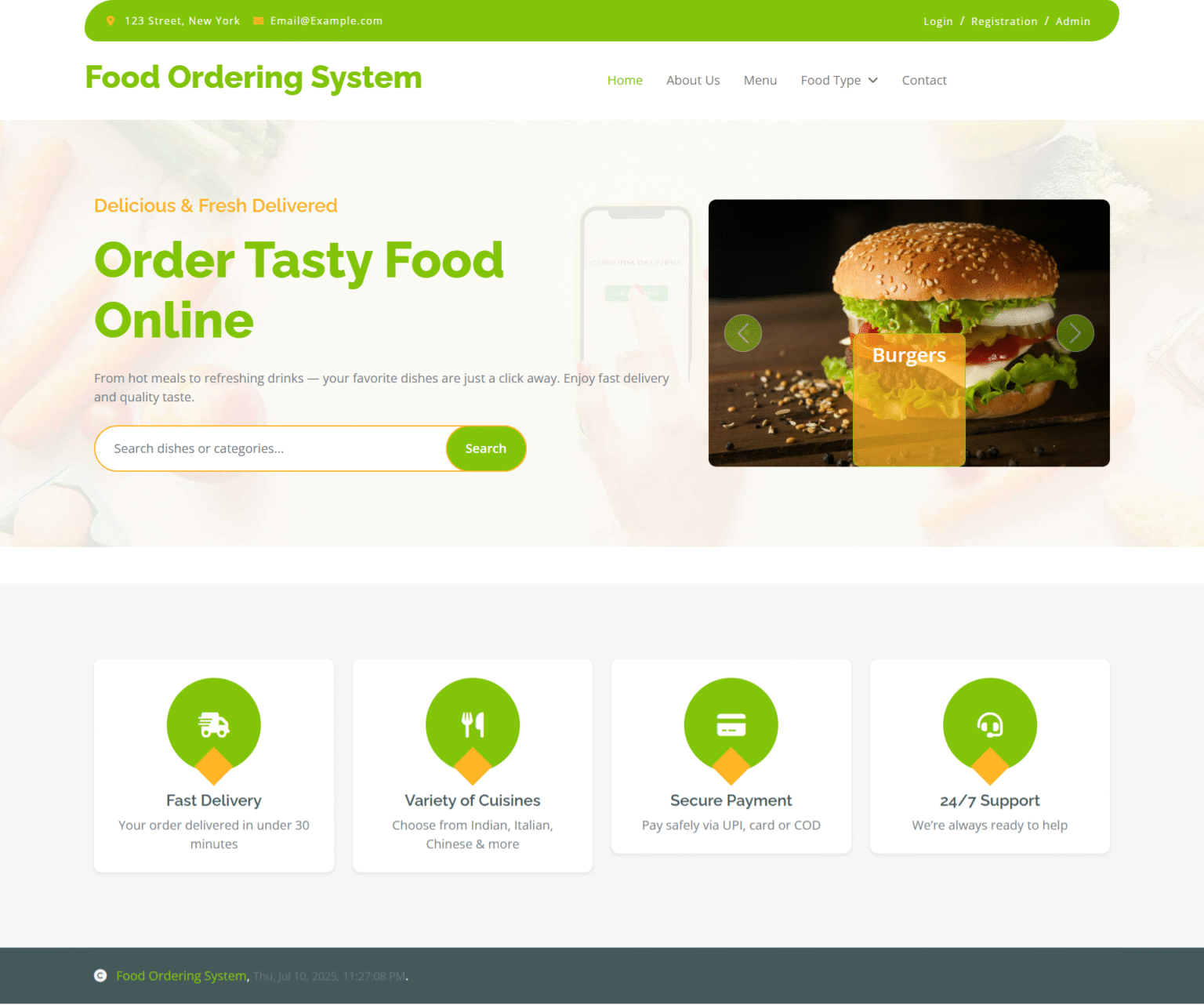 Food ordering System Project using Python Django Report for Final Year Students